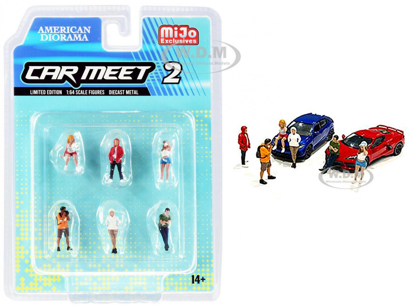 American Diorama 1:64 Mijo Figures Car Meet 2 Set